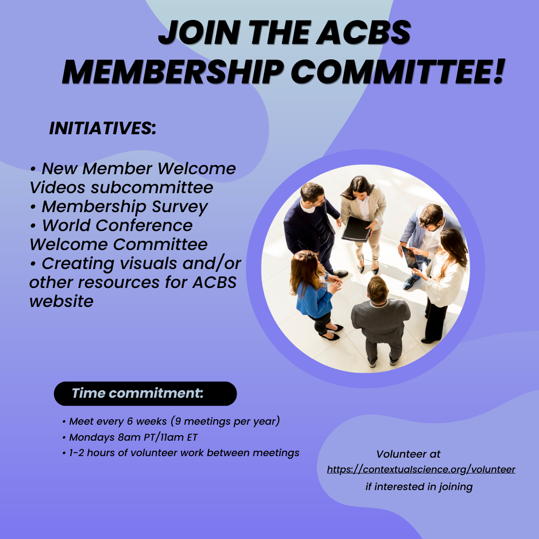 Membership Committee | Association for Contextual Behavioral Science